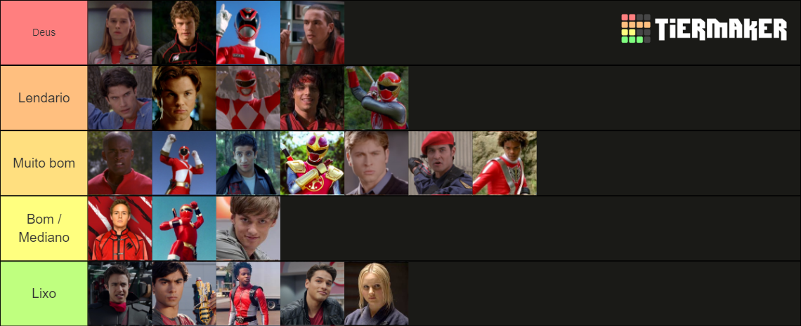 Power Rangers Red Rangers Tier List (Community Rankings) - TierMaker
