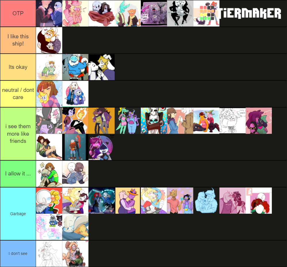 undertale ships (most complete/ no aus included) Tier List (Community ...