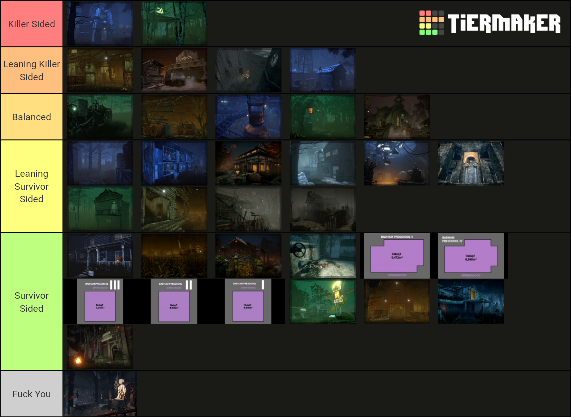 Dead By Daylight - Maps (Patch 6.6.0) Tier List (Community Rankings ...