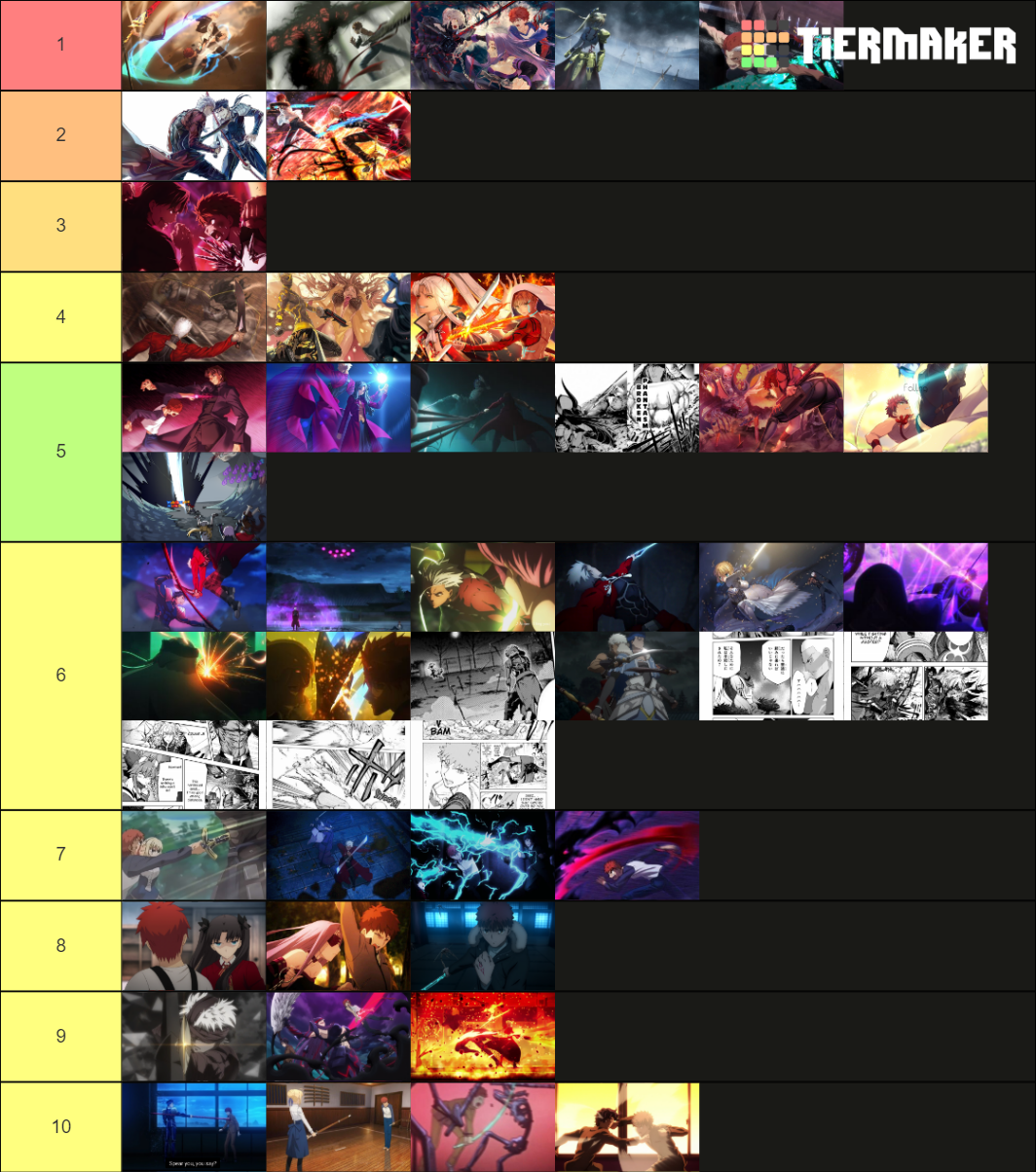 Shirou Emiya's Fights Tier List (Community Rankings) - TierMaker