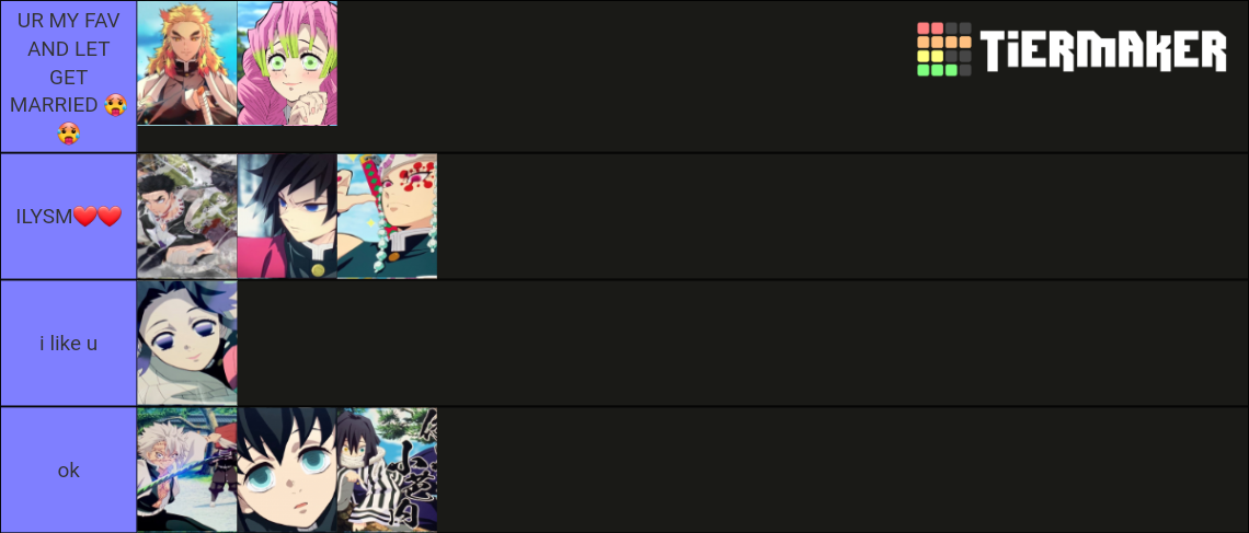 Demon Slayer Hashira ! Tier List (Community Rankings) - TierMaker