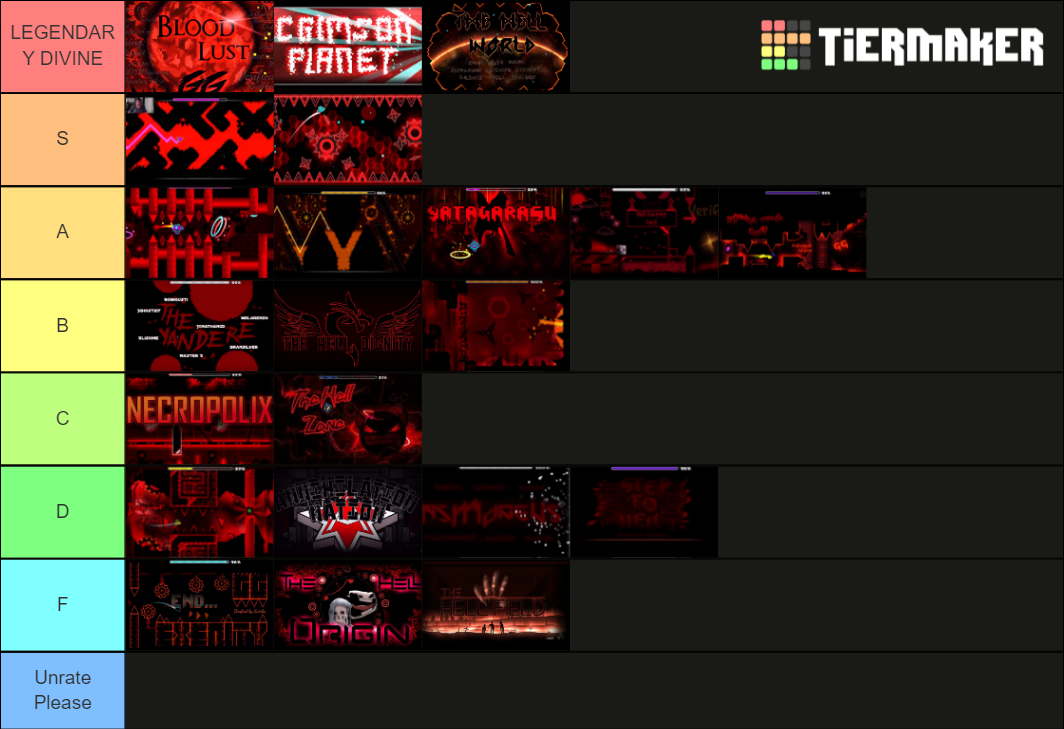 Geometry Dash Red Extreme Demons Tier List (Community Rankings) - TierMaker