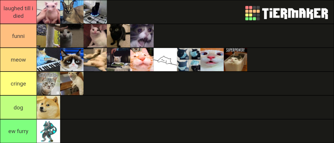 cat meme tierlist Tier List (Community Rankings) - TierMaker