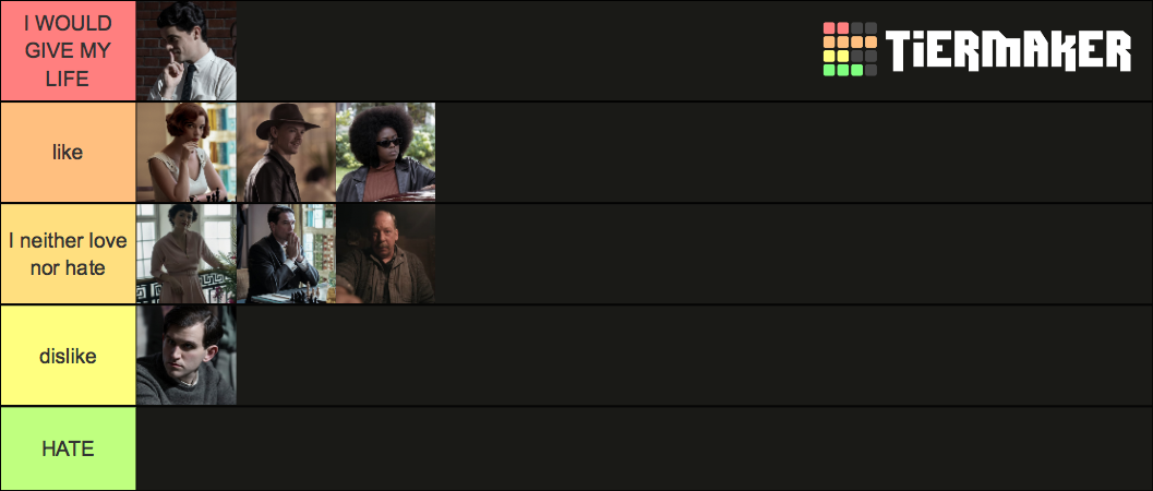 The Queen's Gambit Characters Tier List (Community Rankings) - TierMaker
