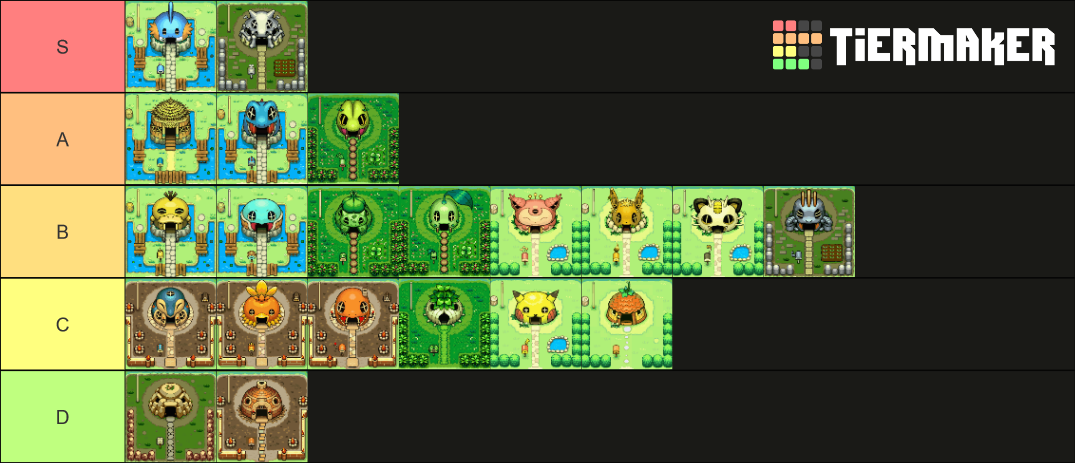PMD Rescue Team Red & Blue Bases Tier List (Community Rankings) - TierMaker