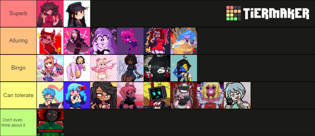 FNF Female Tier List (Community Rankings) - TierMaker