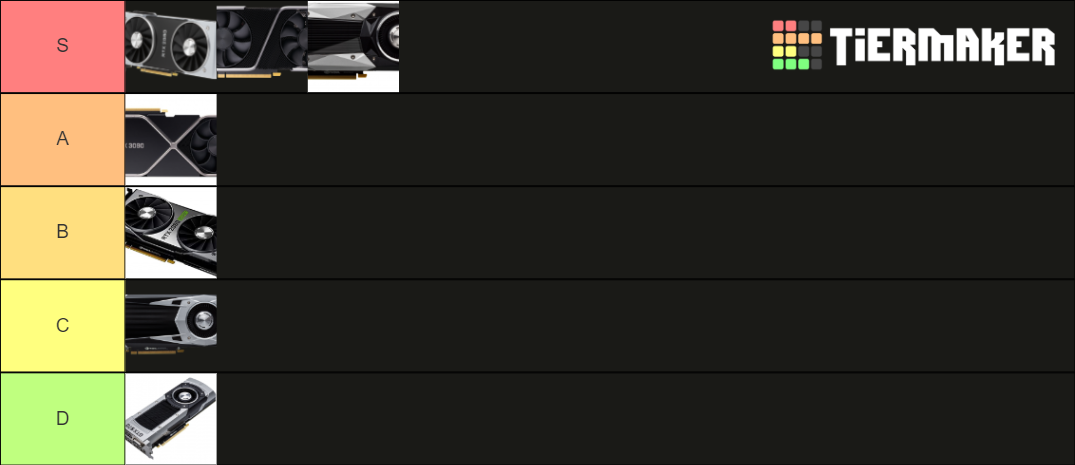 NVIDIA FOUNDERS EDITION GRAPHICS CARD TIER LIST Tier List (Community ...