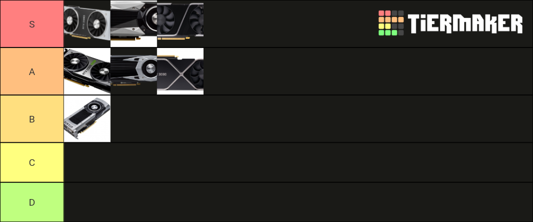 NVIDIA FOUNDERS EDITION GRAPHICS CARD TIER LIST Tier List (Community ...
