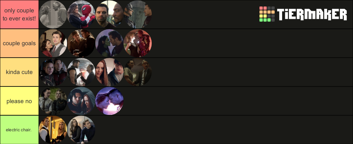 Marvel MCU - Ships Tier List (Community Rankings) - TierMaker