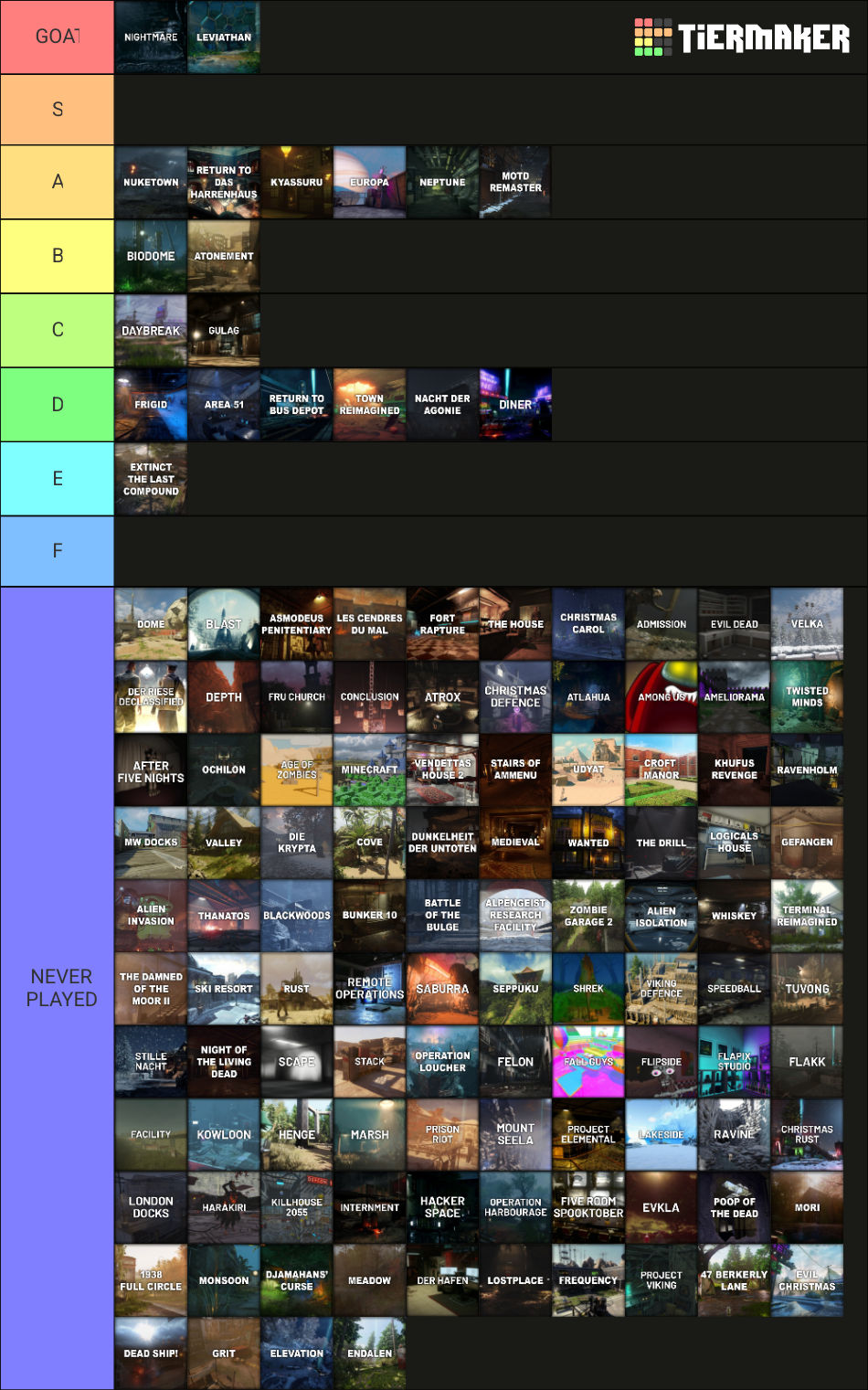 Black Ops 3 Custom Zombies Maps Tier List (Community Rankings) - TierMaker