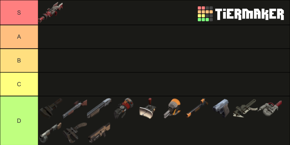 Engineer TF2 weapon Tier List (Community Rankings) - TierMaker