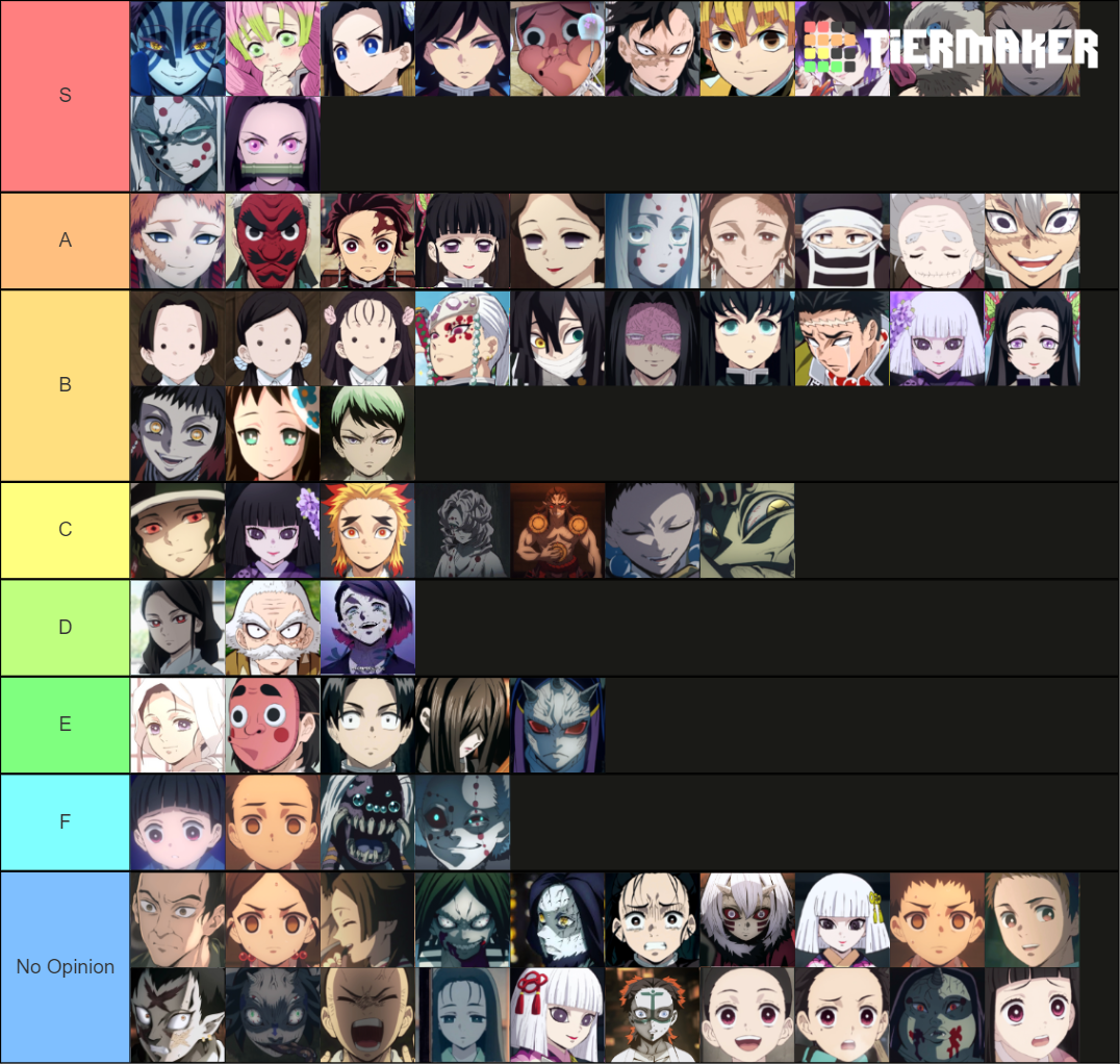 Demon Slayer Characters (Anime) Tier List (Community Rankings) - TierMaker
