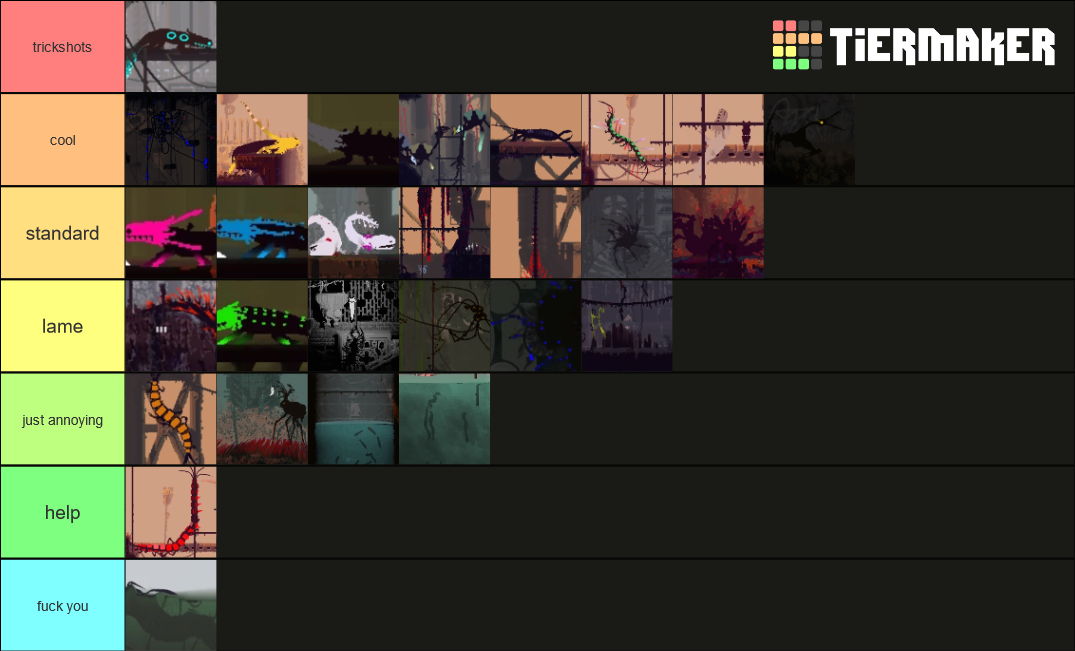 rain world enemies Tier List (Community Rankings) - TierMaker
