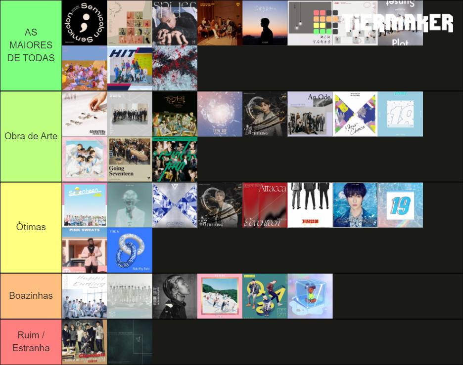 músicas do svt Tier List (Community Rankings) - TierMaker