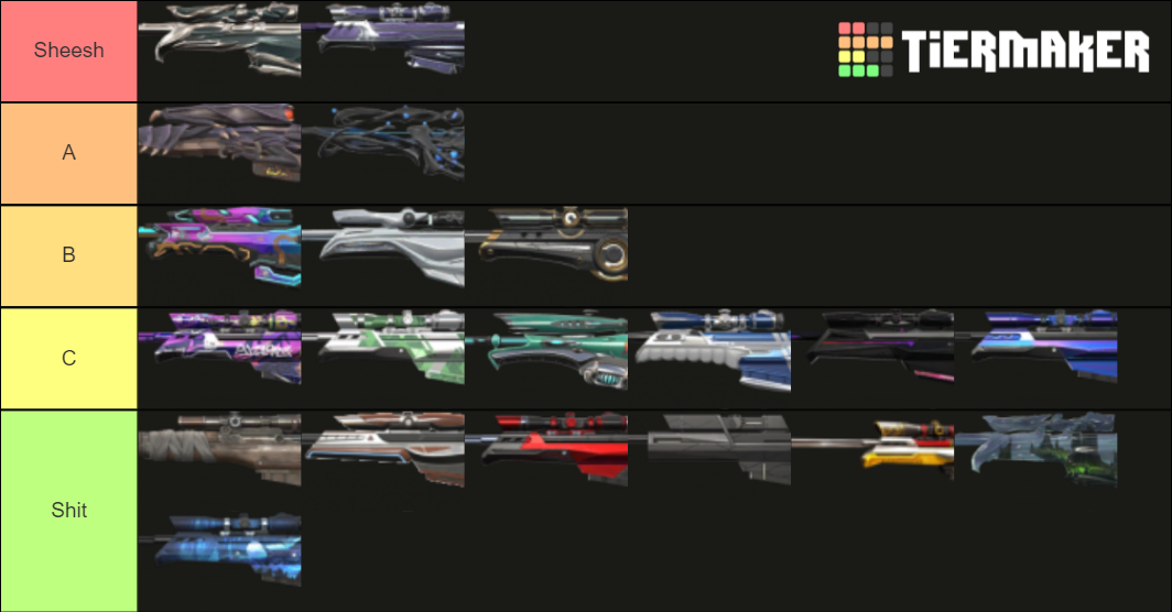 Valorant Operator Skins (11.07.2021) Tier List (Community Rankings ...