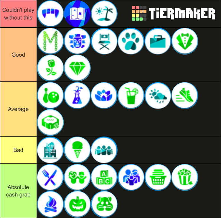 The Sims 4 Packs Tier List (Community Rankings) - TierMaker