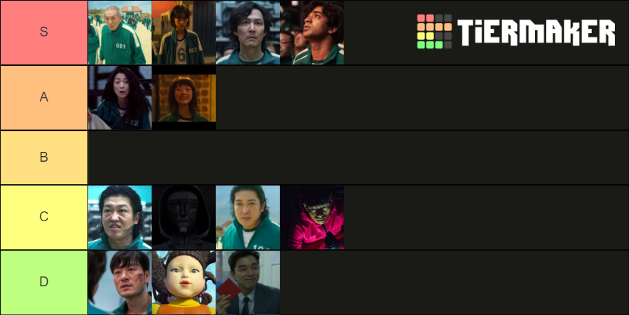 Squid Game Tier List Community Rankings Tiermaker