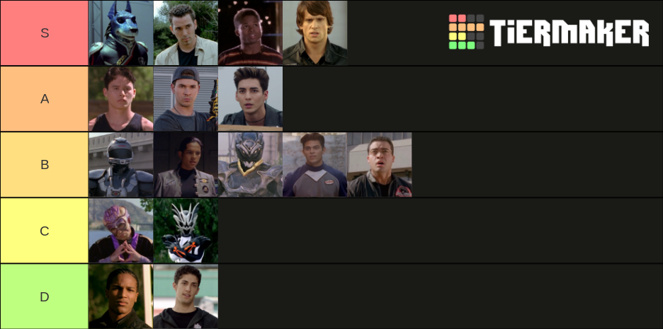 Black Power Rangers Tier List (Community Rankings) - TierMaker