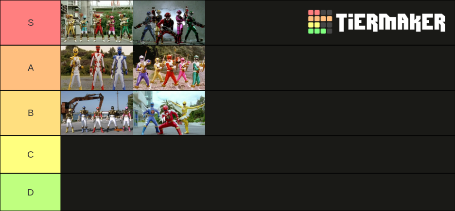 Power Rangers Team Power Ups Tier List (Community Rankings) - TierMaker