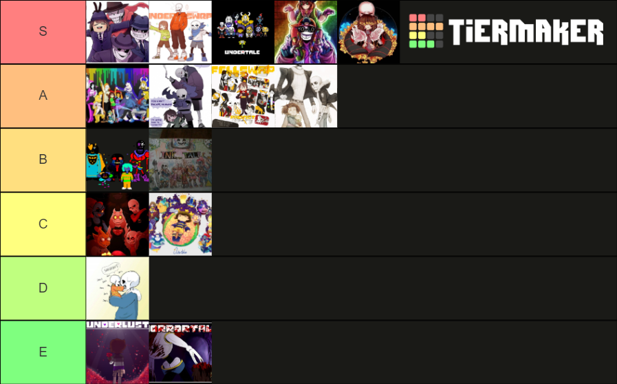 Undertale AUs Tier List (Community Rankings) - TierMaker