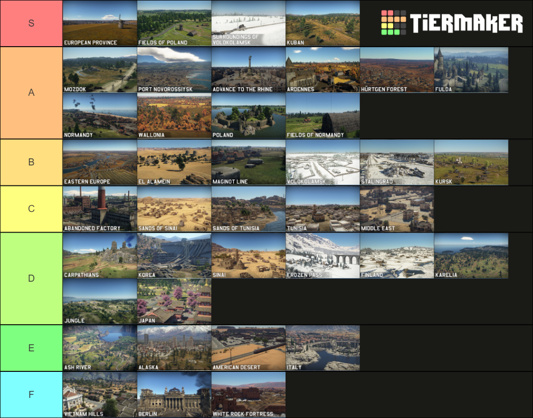 Warthunder Ground Forces Maps Tier List (Community Rankings) - TierMaker Warthunder Ground Forces Maps Tier List (Community Rankings) - TierMaker