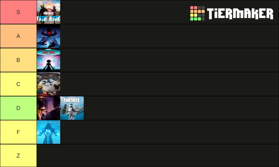Fortnite Events Tier List (Community Rankings) - TierMaker