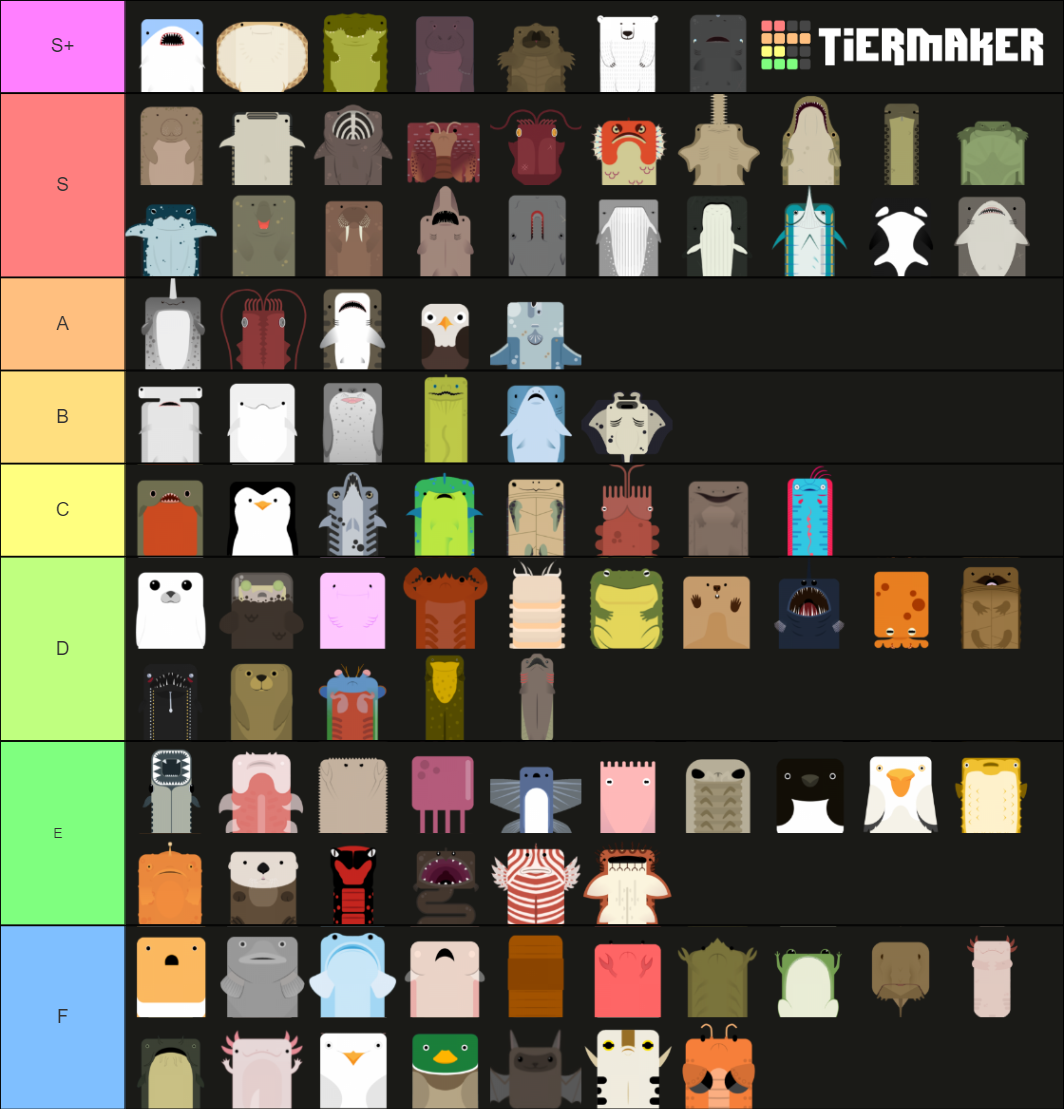 Deeeep.io All Animals Tier List (Community Rankings) - TierMaker