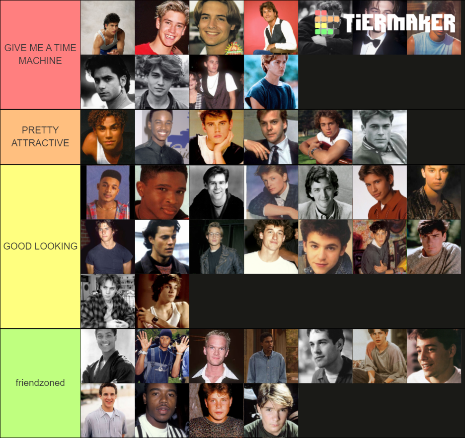 80s and 90s Heartthrobs Tier List (Community Rankings) - TierMaker