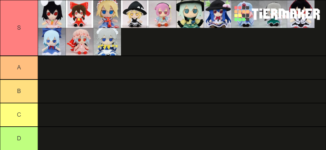 Touhou Fumos Tier List (Community Rankings) - TierMaker