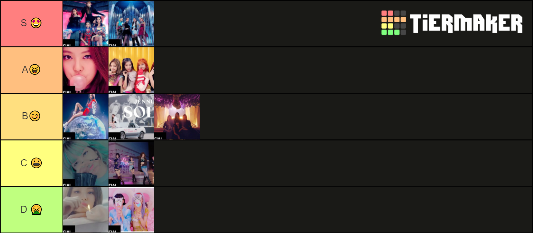 Blackpink MVs 2020 Tier List (Community Rankings) - TierMaker