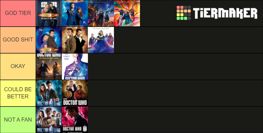 Doctor Who Seasons Tier List (Community Rankings) - TierMaker