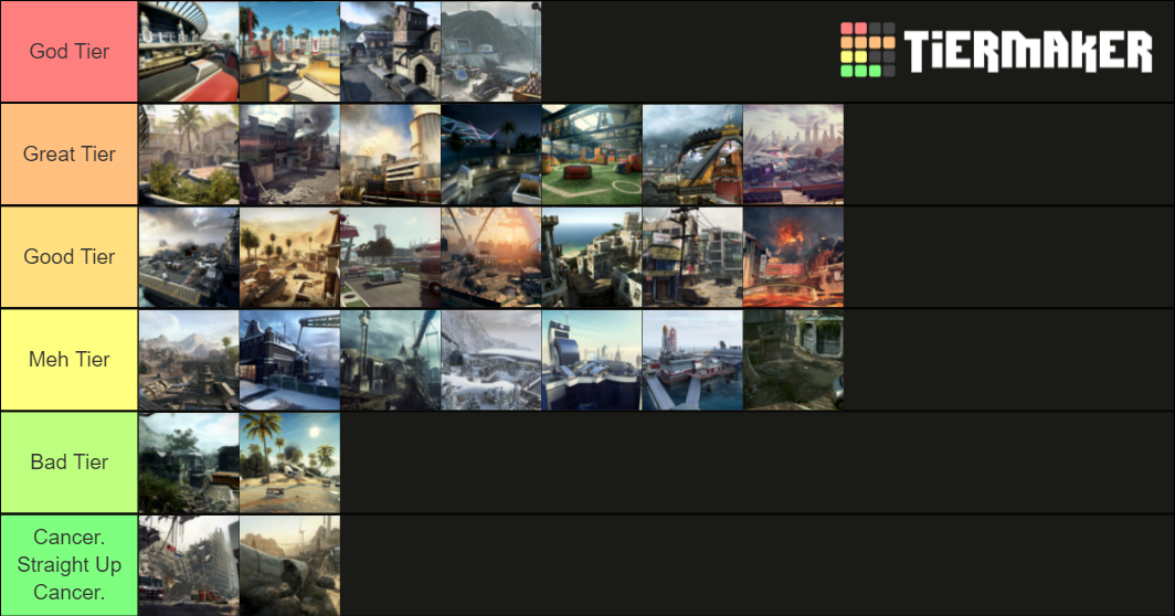 Black Ops 2 Maps Tier List (Community Rankings) - TierMaker