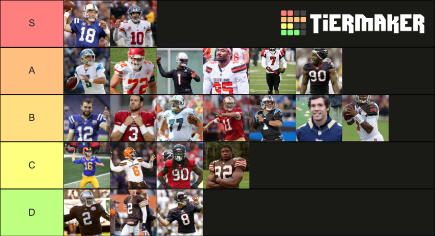NFL Draft Number 1 Overall Picks Tier List (Community Rankings) - TierMaker
