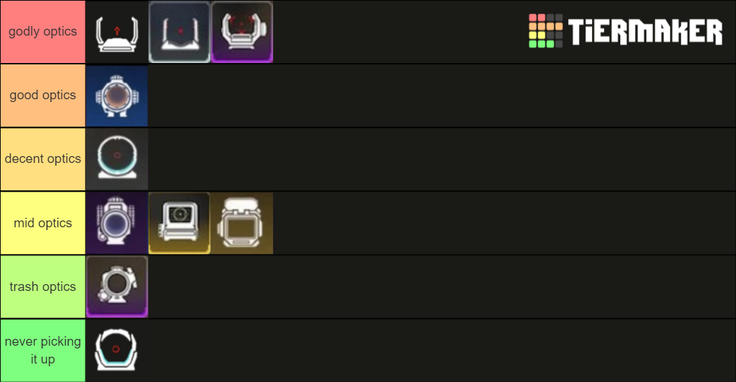 Apex Optics Tier List (Community Rankings) - TierMaker
