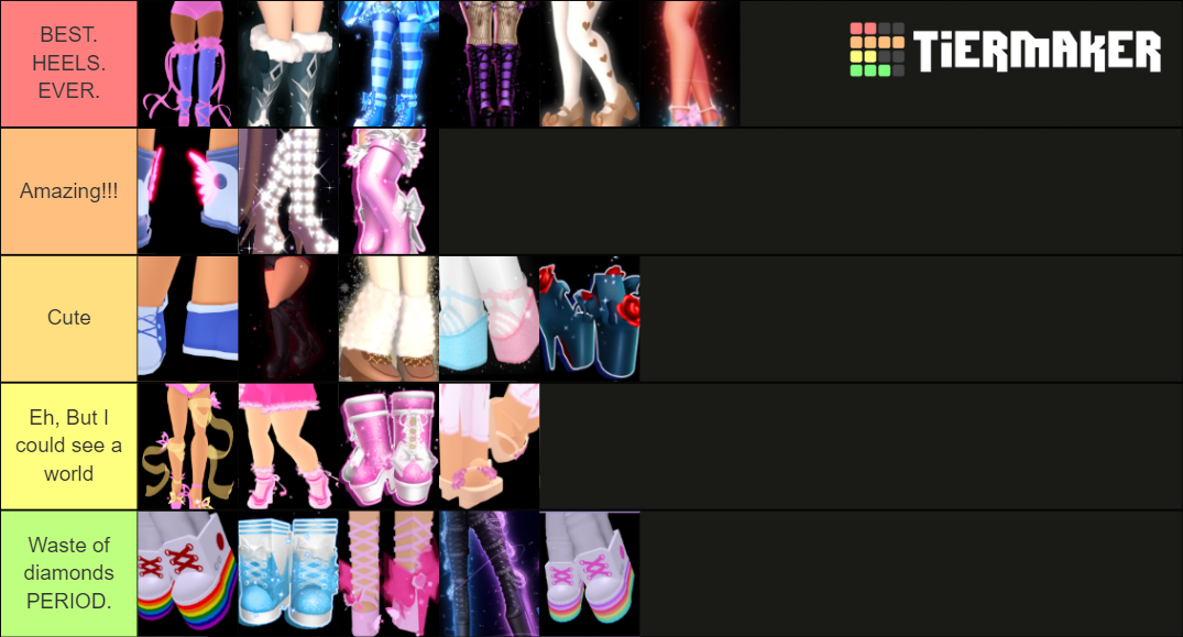 Royal High Heels Tier Tier List (Community Rankings) - TierMaker