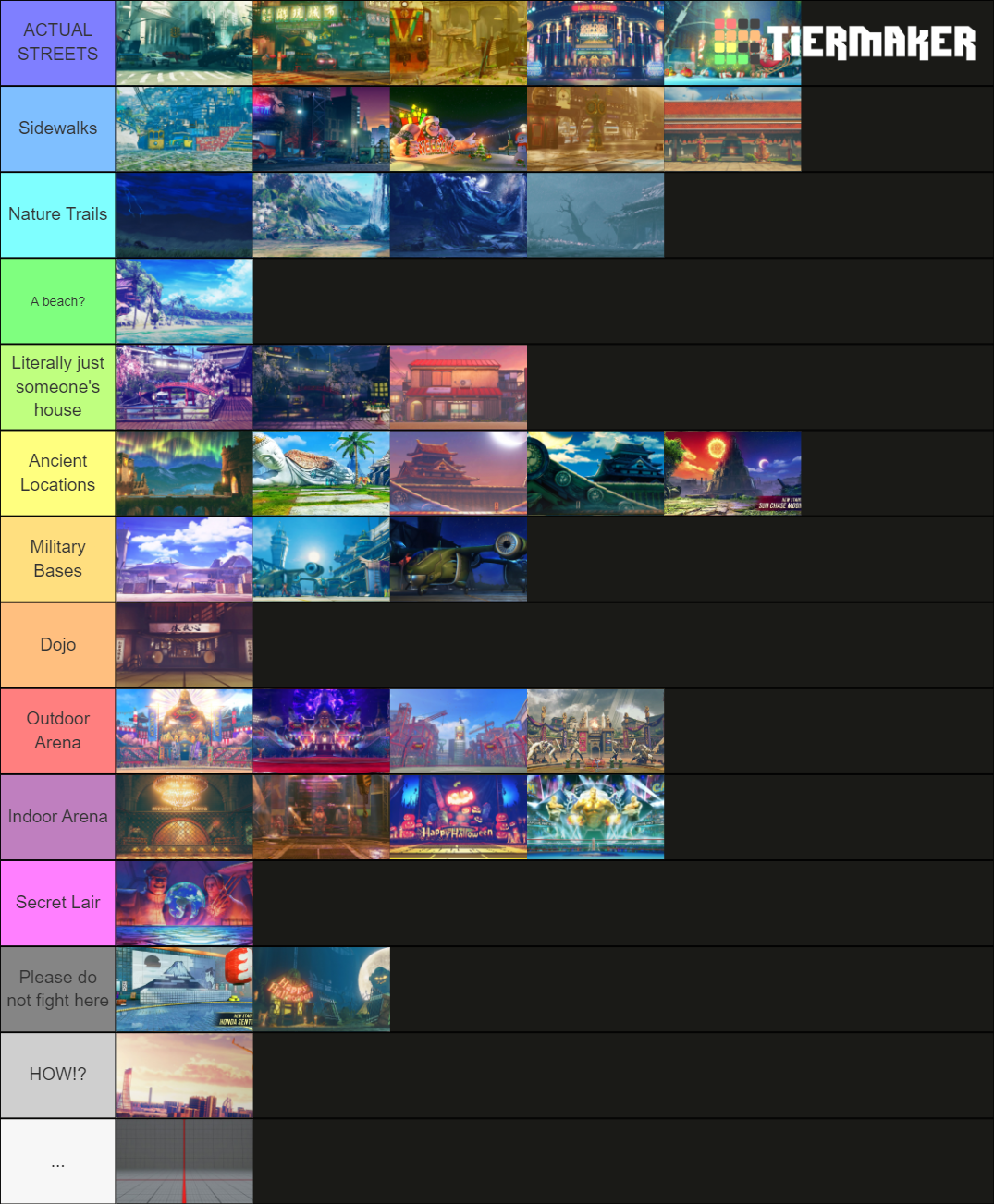 Street Fighter V Stages Tier List (Community Rankings) - TierMaker