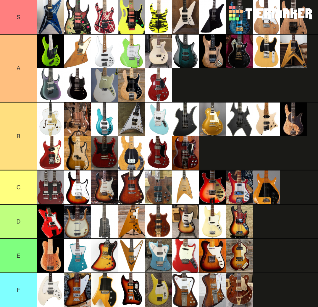 Guitar and Bass Models Tier List (Community Rankings) - TierMaker