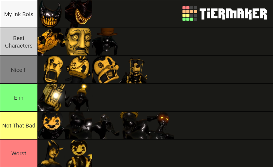 Bendy And The Ink Machine Characters Tier List (Community Rankings ...