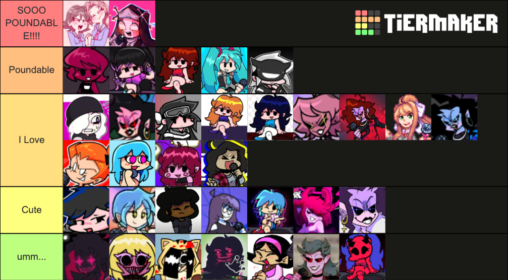 Hot Fnf Women Tier List Community Rankings Tiermaker