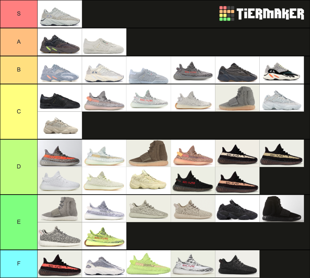 All Yeezy Colorways Tier List (Community Rankings) - TierMaker