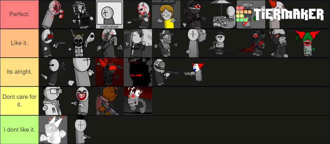 Madness Combat Characters Tier List (Community Rankings) - TierMaker