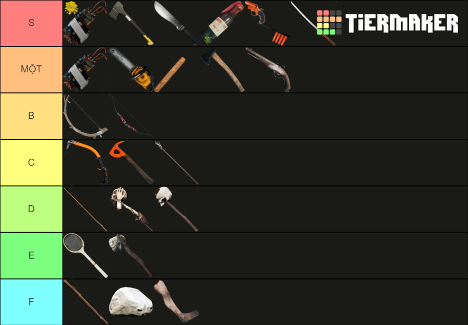 The Forest Weapons Tier List (Community Rankings) - TierMaker