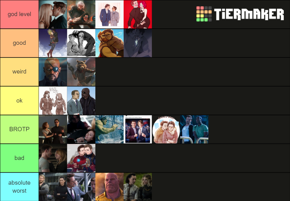 marvel ships Tier List (Community Rankings) - TierMaker