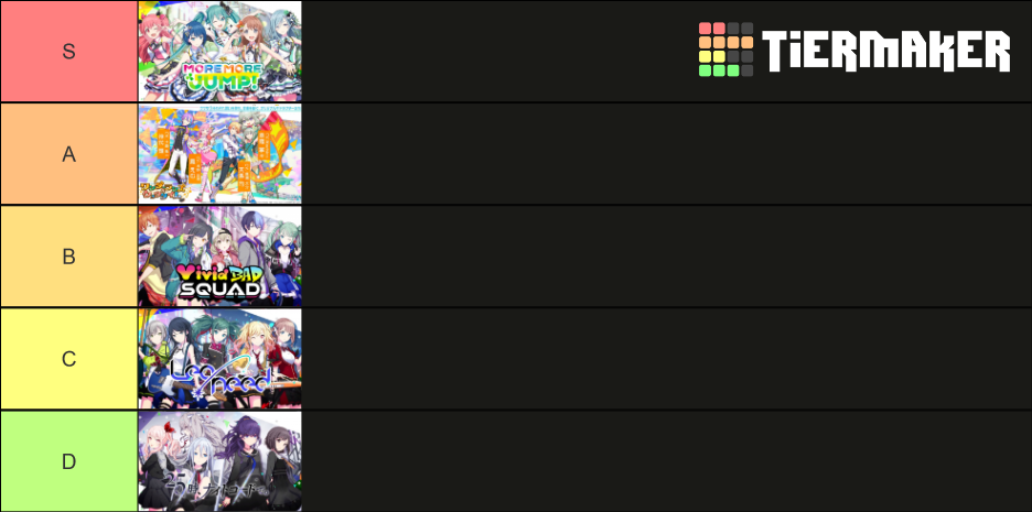 Project Sekai Band Tier List (Community Rankings) - TierMaker