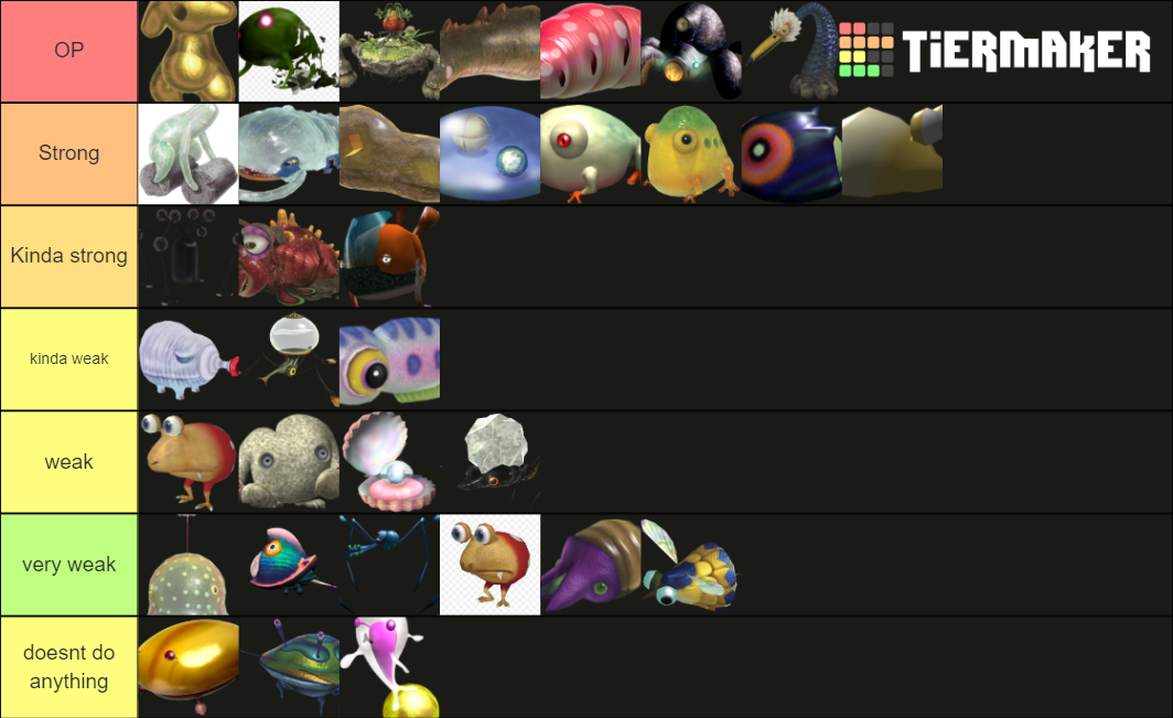 Pikmin Enemies and Bosses Tier List (Community Rankings) - TierMaker