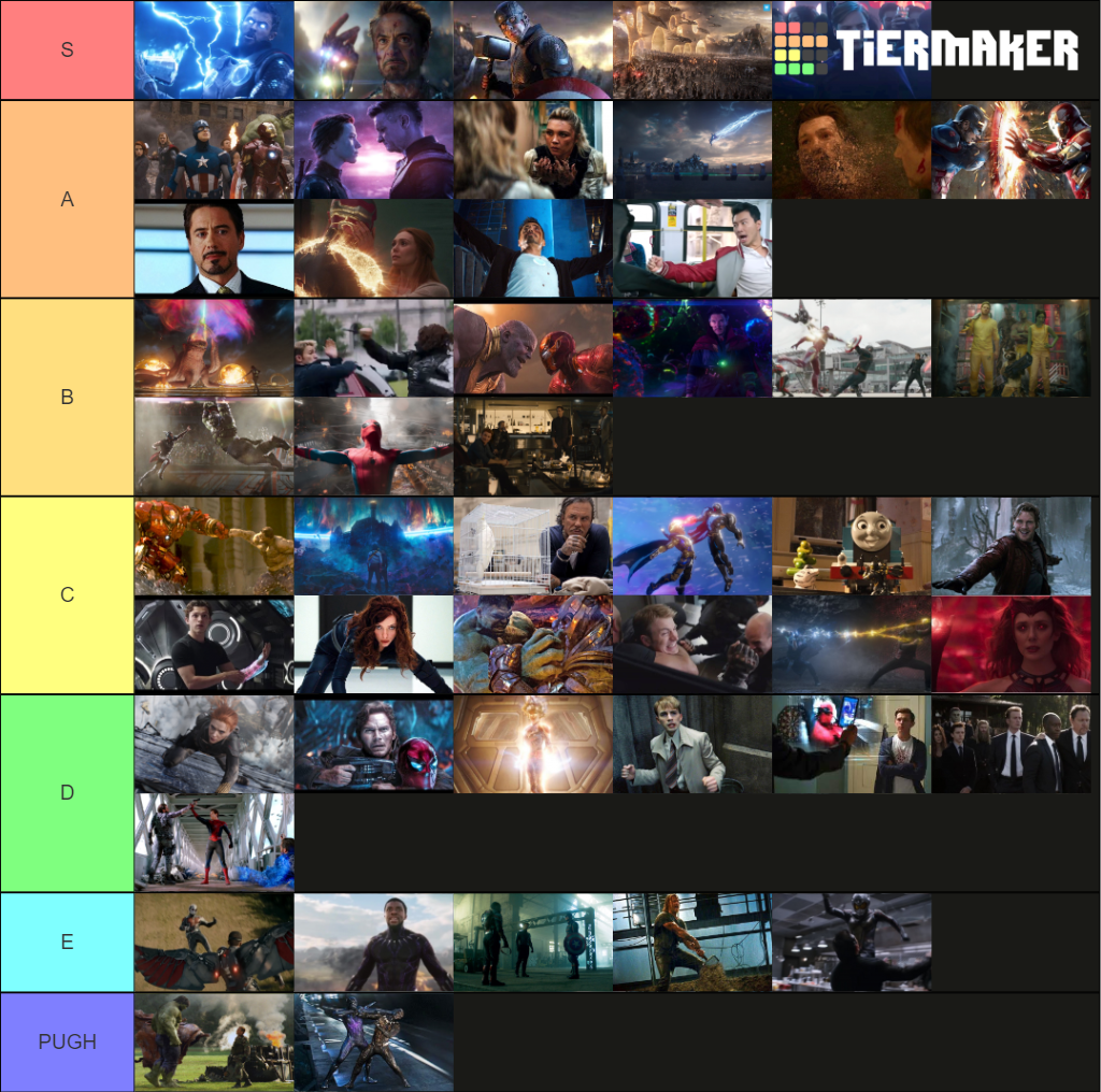 Marvel Movie Scenes bing bong Tier List (Community Rankings) - TierMaker