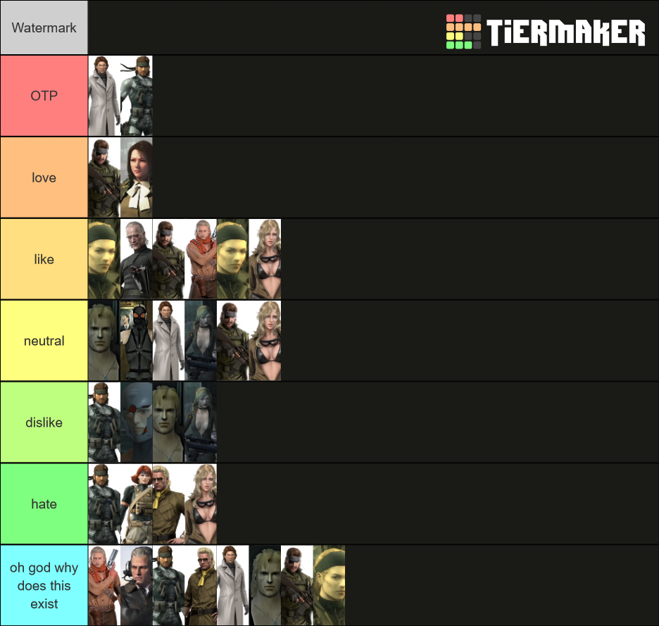 mgs ship Tier List (Community Rankings) - TierMaker