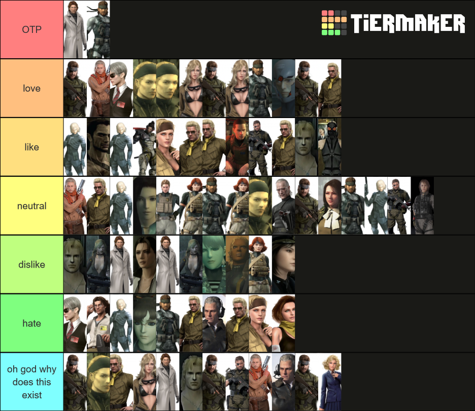 mgs ship Tier List (Community Rankings) - TierMaker