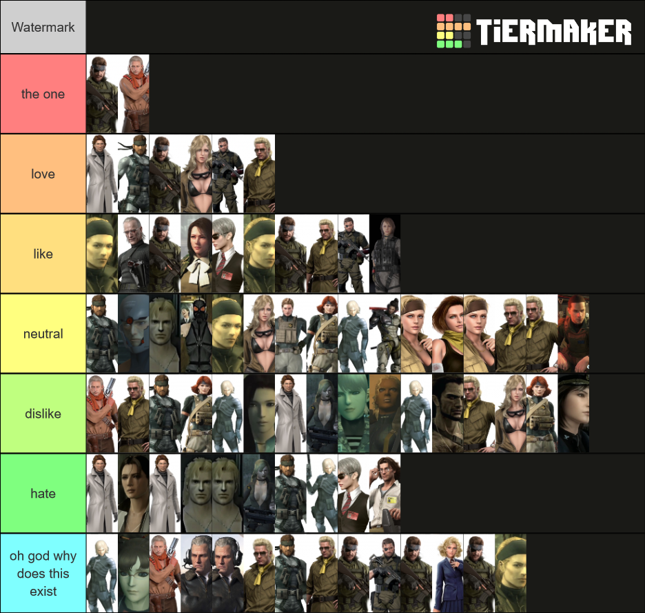 mgs ship Tier List (Community Rankings) - TierMaker