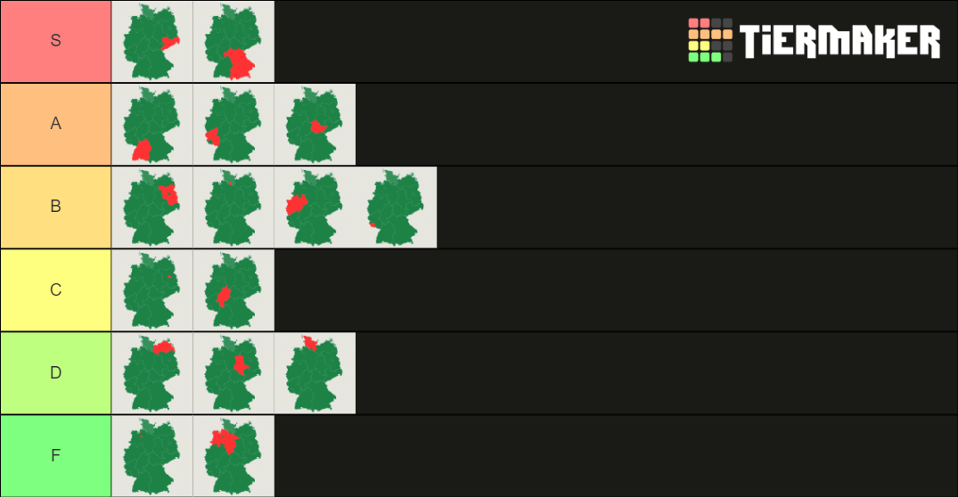 Bundesländer Deutschland Tier List (Community Rankings) - TierMaker